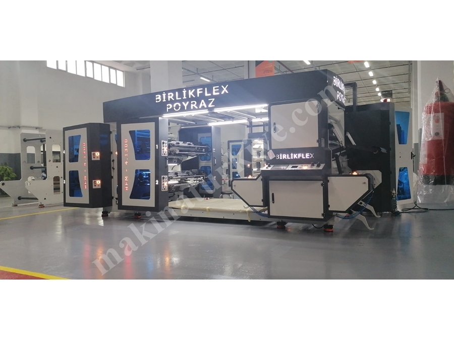 4 Color (130 cm) Stack Tip Sleeve Sistem Flexo Baskı Makinesi Birlikflex Makina BF-ST4130S ...