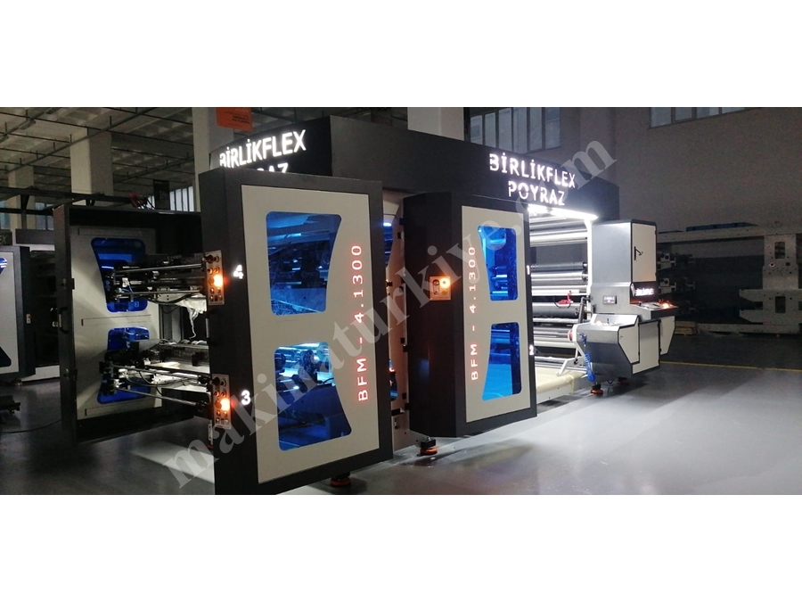 4 Color (130 cm) Stack Tip Sleeve Sistem Flexo Baskı Makinesi Birlikflex Makina BF-ST4130S ...