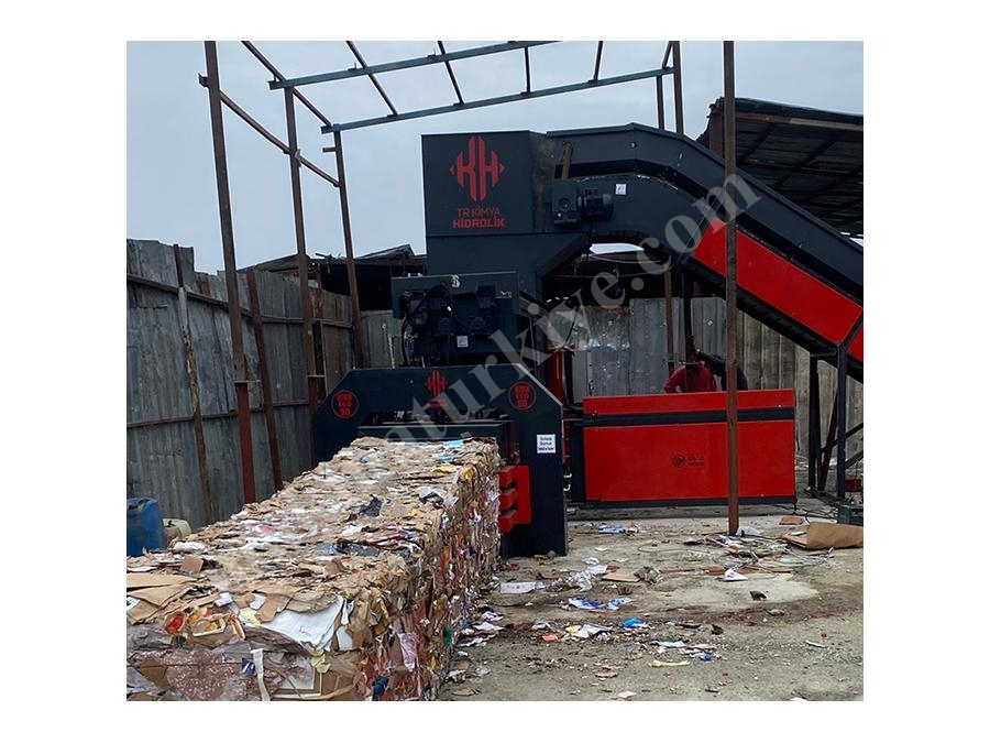 70 Ton Ekonomik Otomatik Kağıt Pet Naylon Balya Presi Kimya Hidrolik K ...