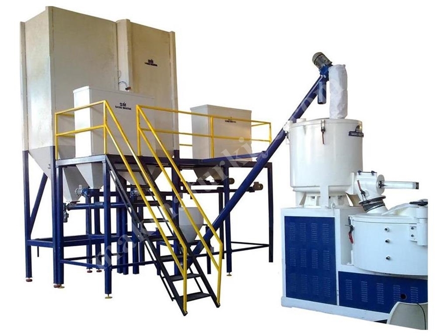 150 Kg Capacity Hcc Vertical Plastic Raw Material Mixer Sabaz Makina S ...