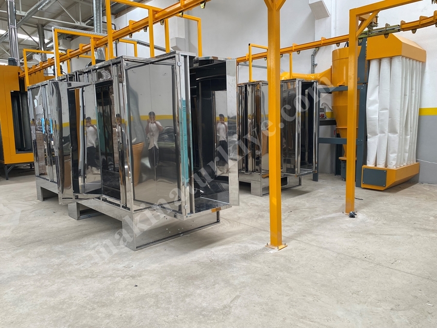 Electric Twin Type Electrostatic Powder Coating Booth Ercan Makine E ...