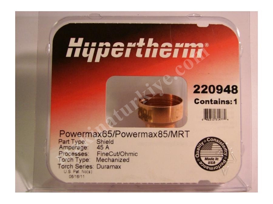 45 A Plazma Shield Cap - 220948 Hypertherm {Model} | makinaturkiye.com