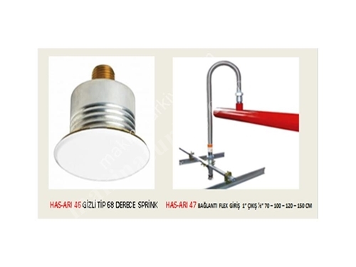 68 Degree Concealed Type Sprinkler Extinguishing System | makinaturkiye.com