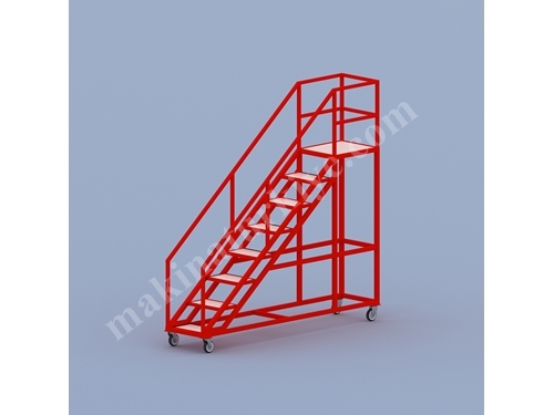 8 Basamak Tekerlekli Merdiven | makinaturkiye.com